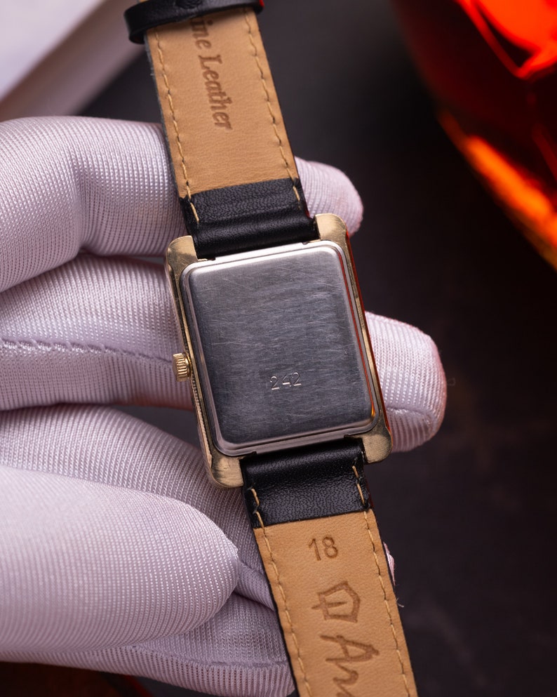 Vintage Art Deco Square Quartz Watch slava, Men's Soviet Watch ...