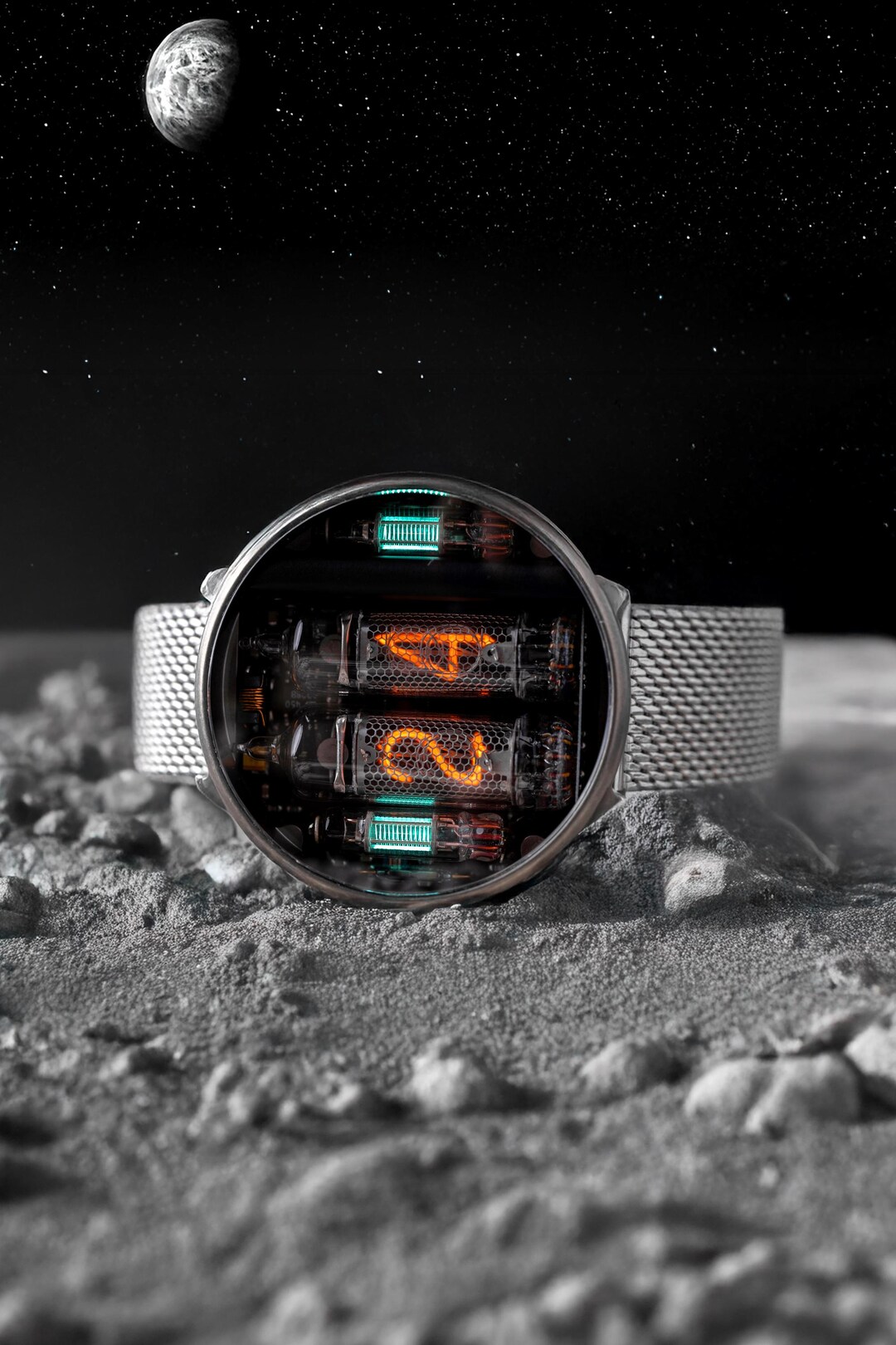 NIWA Nixie Watch V2.0 - Moon Crater Gray, Nixie Tube Wrist Watch ...