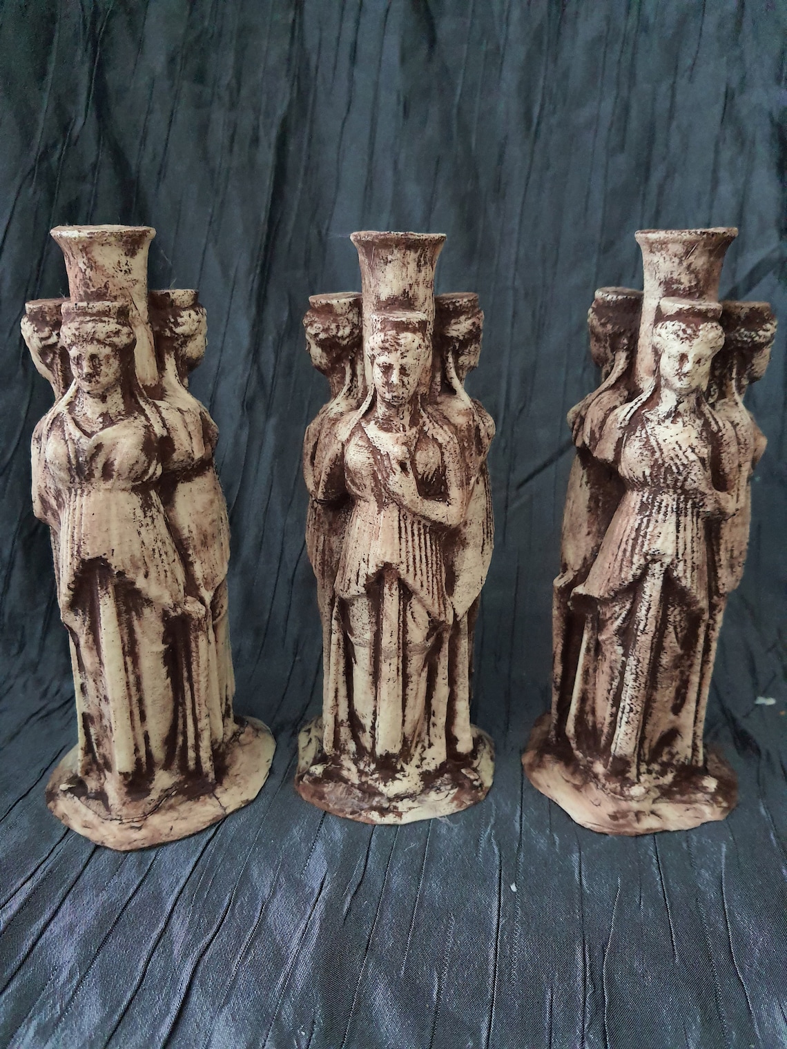 Hecate Statue Triple Goddess Figurine Altar Piece Pagan - Etsy