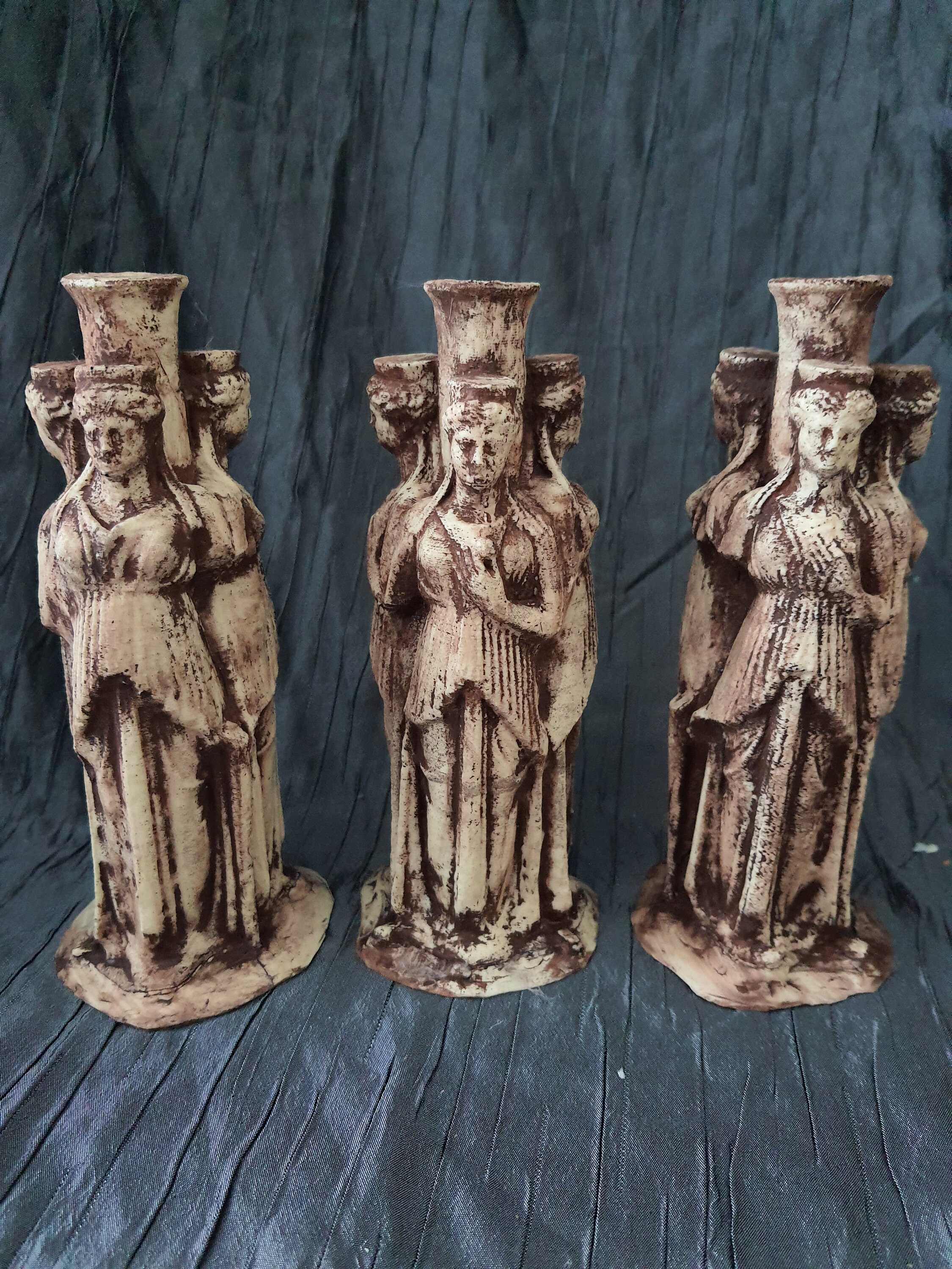 Hecate Statue Triple Goddess Figurine Altar Piece Pagan - Etsy