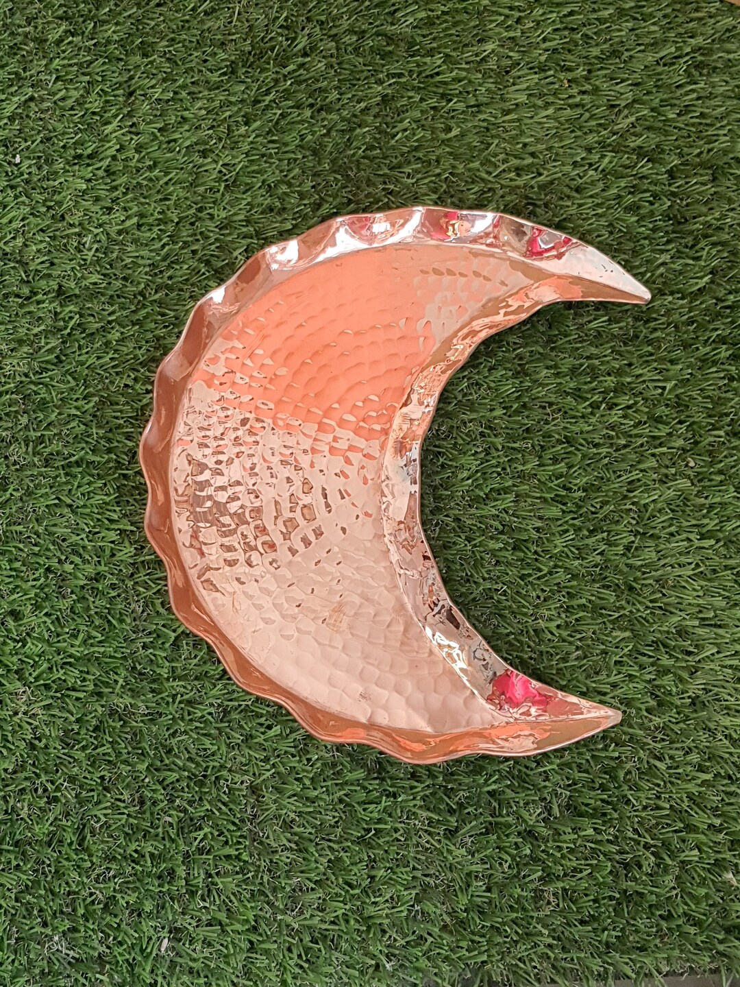 Copper Moon Tray, Crescent Moon Plate, Moon Phases Tray, Altar ...