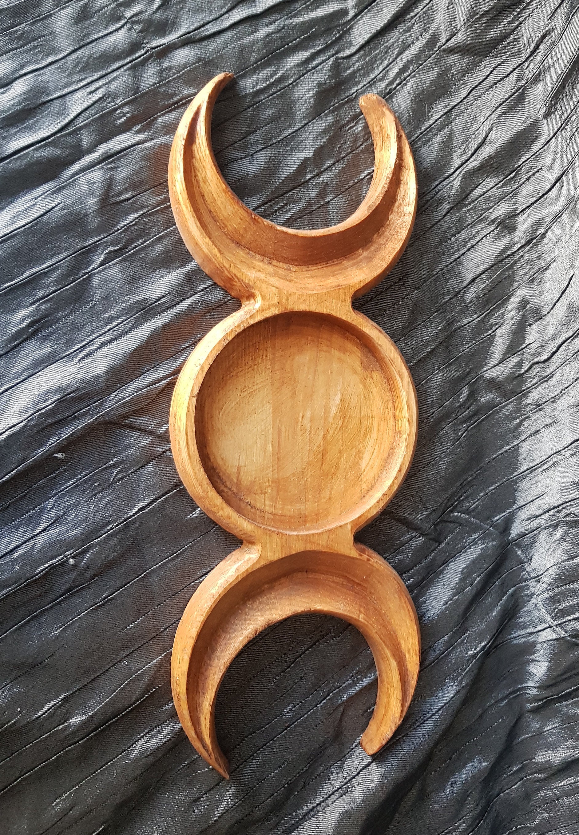 Triple Moon Wood Shelf Moon Phases Tray Altar Decoration - Etsy