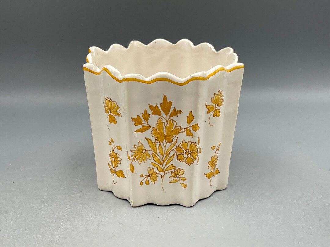 Tiffany & Co. Hand Painted French Faience Fluted Cachepot Vase - Etsy