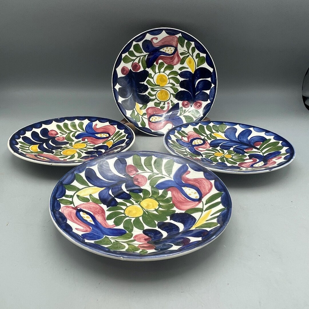 Antique German Persian Ware Saucers Set of 4 Hand Painted - Etsy