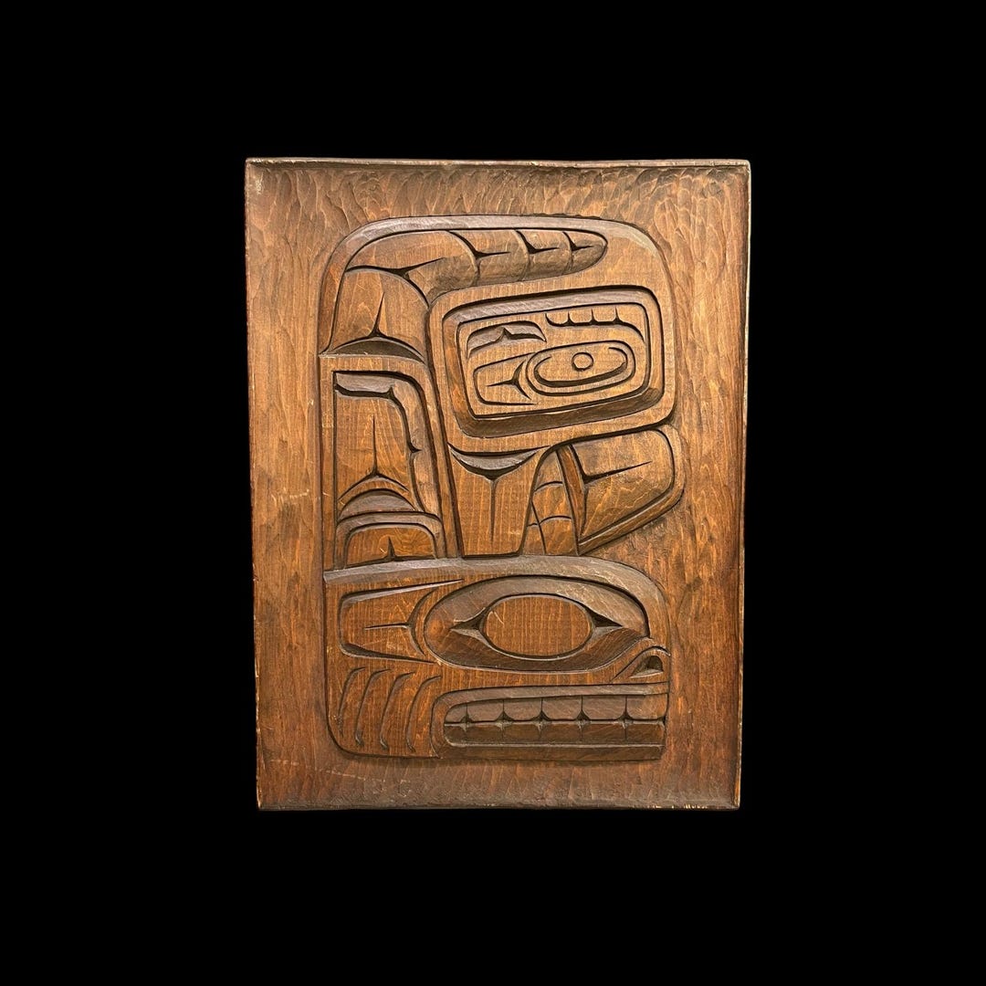 Ray Wesley Wood Carving Killer Whale Tsimshian Indian Canadian First ...