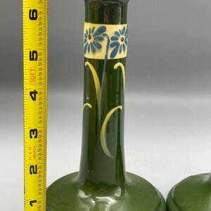 Antique Hart and Moist Exeter Pottery Candlesticks Arts and Crafts ...