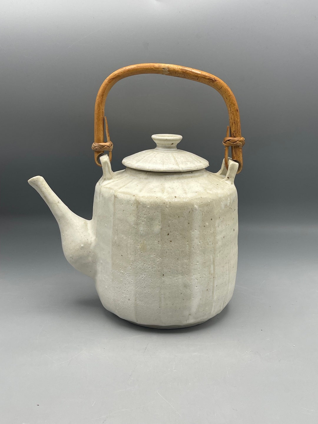 Midcentury Mackenzie Style Fluted Stoneware Teapot Signed Japanese ...