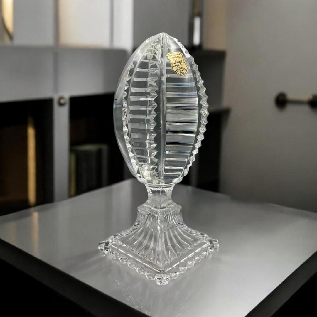 Vintage Cut Crystal Pine Cone Finial Paperweight 7 Inch Made in Poland ...