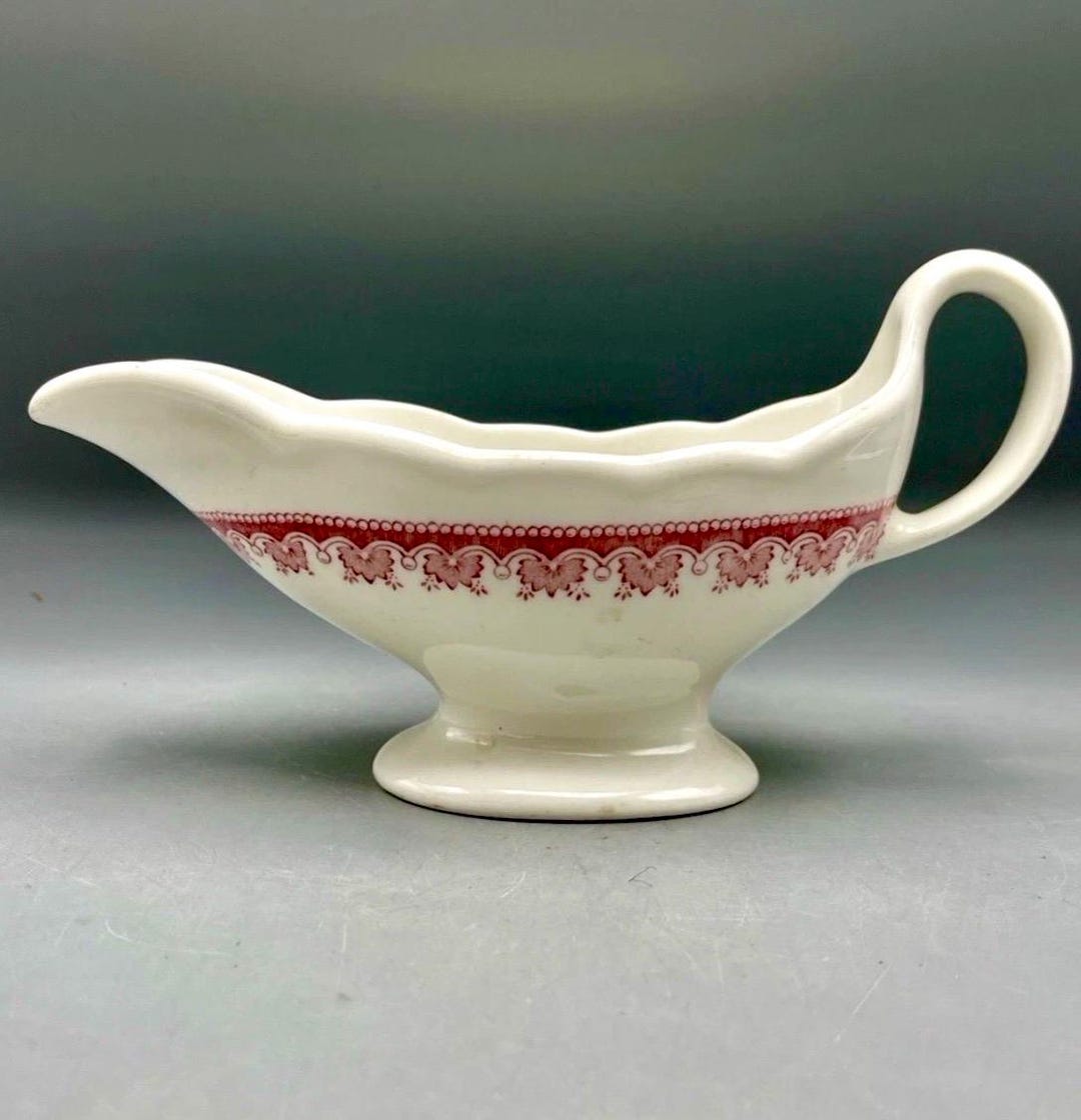Vintage Walker China Restaurant Ware Gravy Boat Red Transfer - Etsy