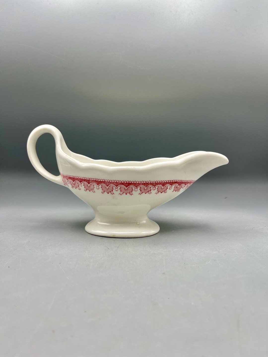 Vintage Walker China Restaurant Ware Gravy Boat Red Transfer - Etsy