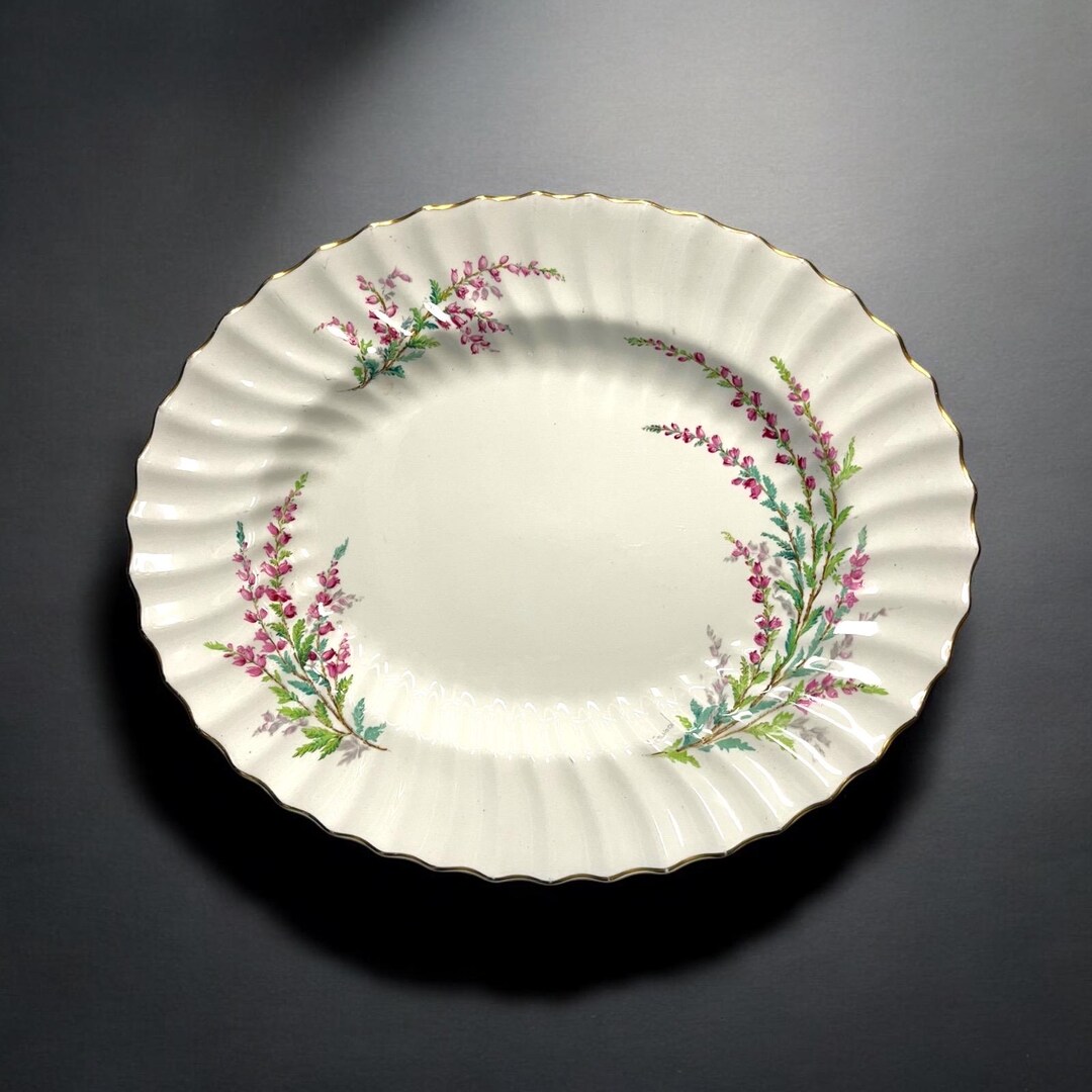 Royal Doulton Bell Heather 14" Oval Serving Platter Scalloped - Etsy