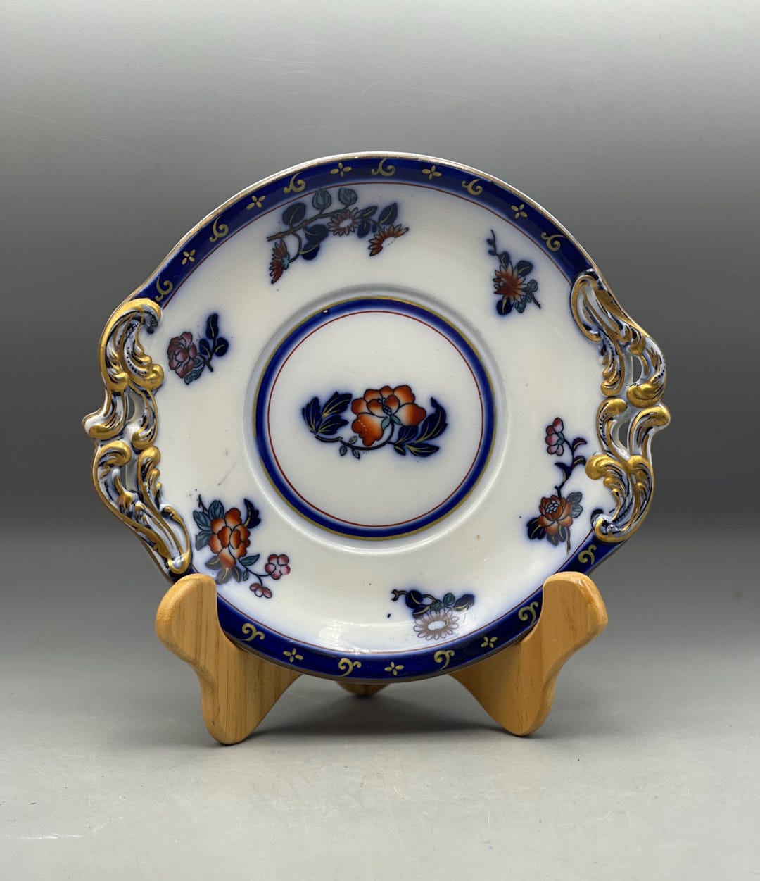 Antique Wedgwood Pearlware Chinoiserie Dish Gold Handles 8 Inch 1870 ...