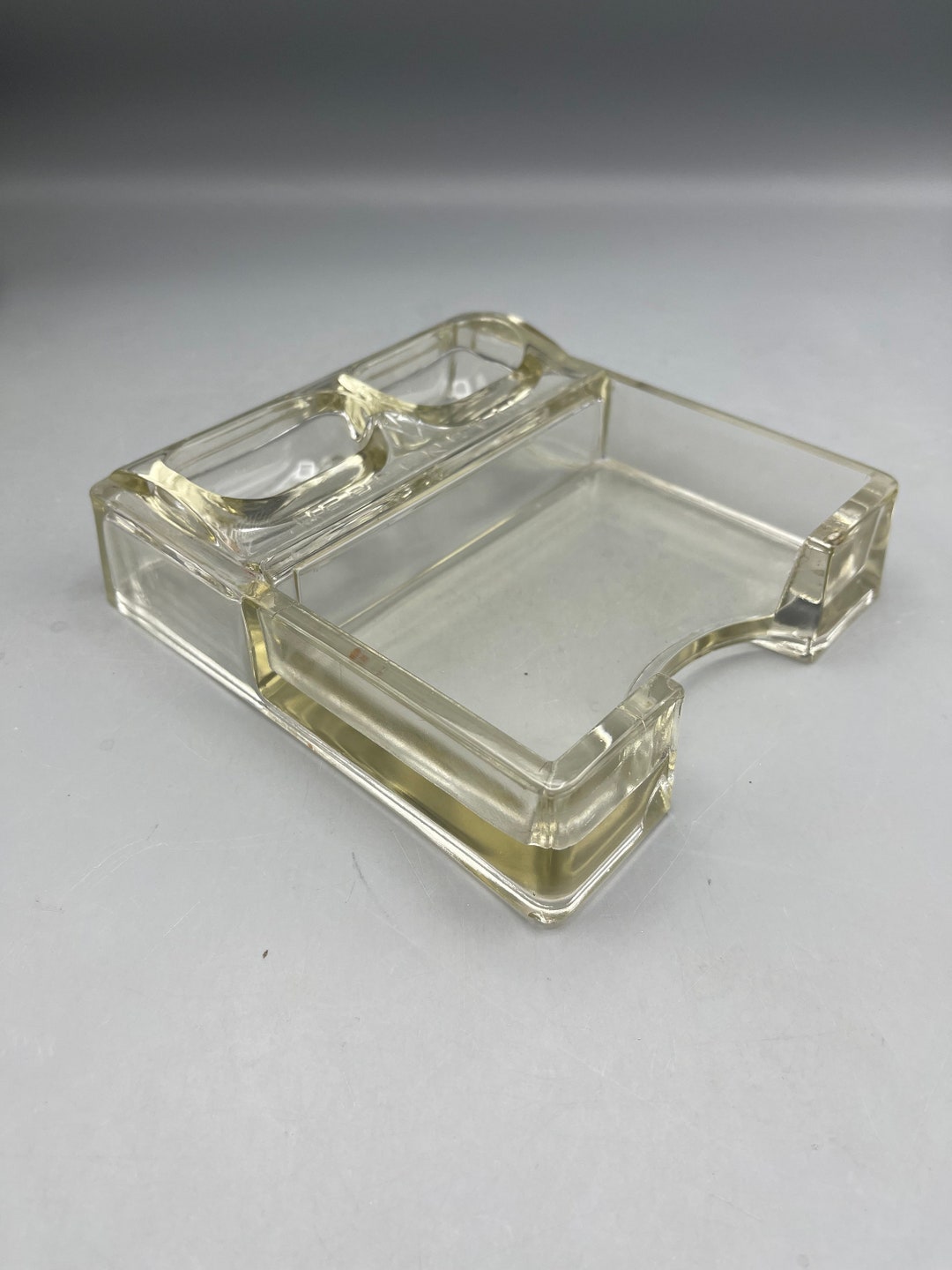 Antique Glass Double Inkwell Marked Heppenstall Mid 19th - Etsy