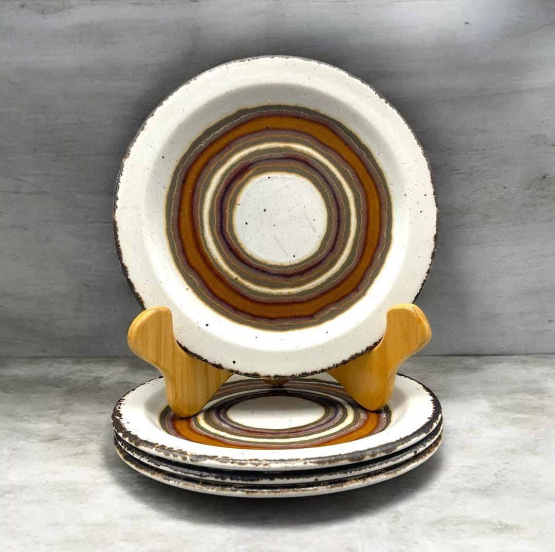 Stonehenge Midwinter Earth Side Plates Salad Plates Set of 4 MCM ...