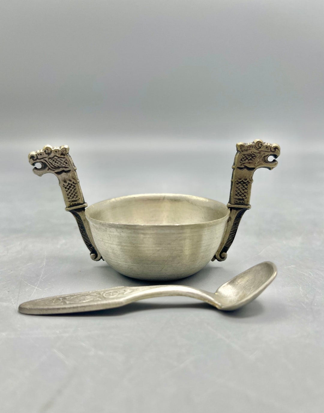Vintage Aksel Holmsen Pewter Viking Ship Open Salt Cellar and Spoon - Etsy