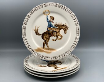 Vintage Cowboy Plates - Etsy