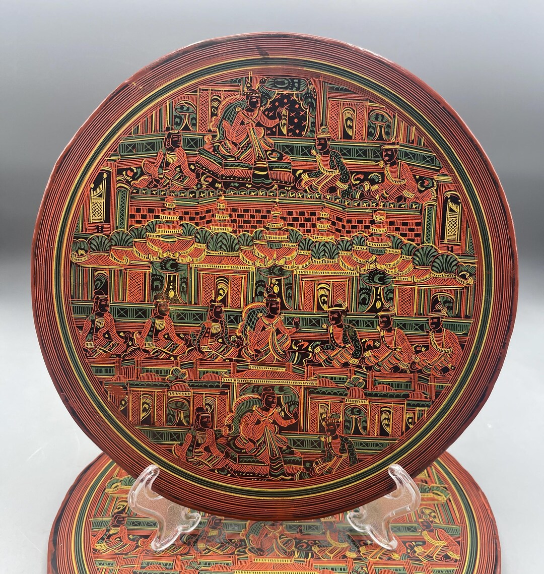 Vintage Burmese Lacquerware Table Mats Set of 4 - Etsy