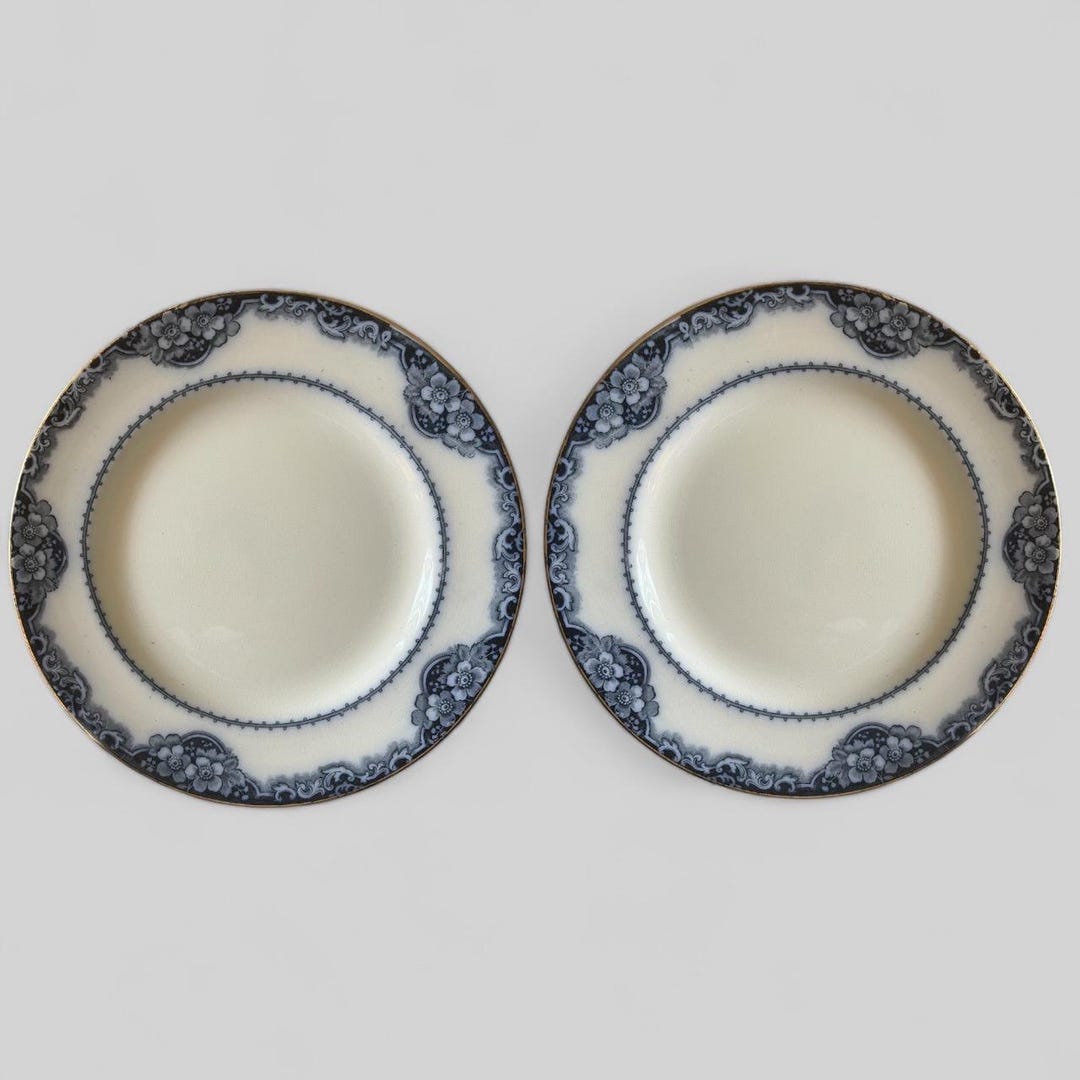 Antique Gibson and Sons Locarno Dinner Plates Flow Blue Set of 2 - Etsy