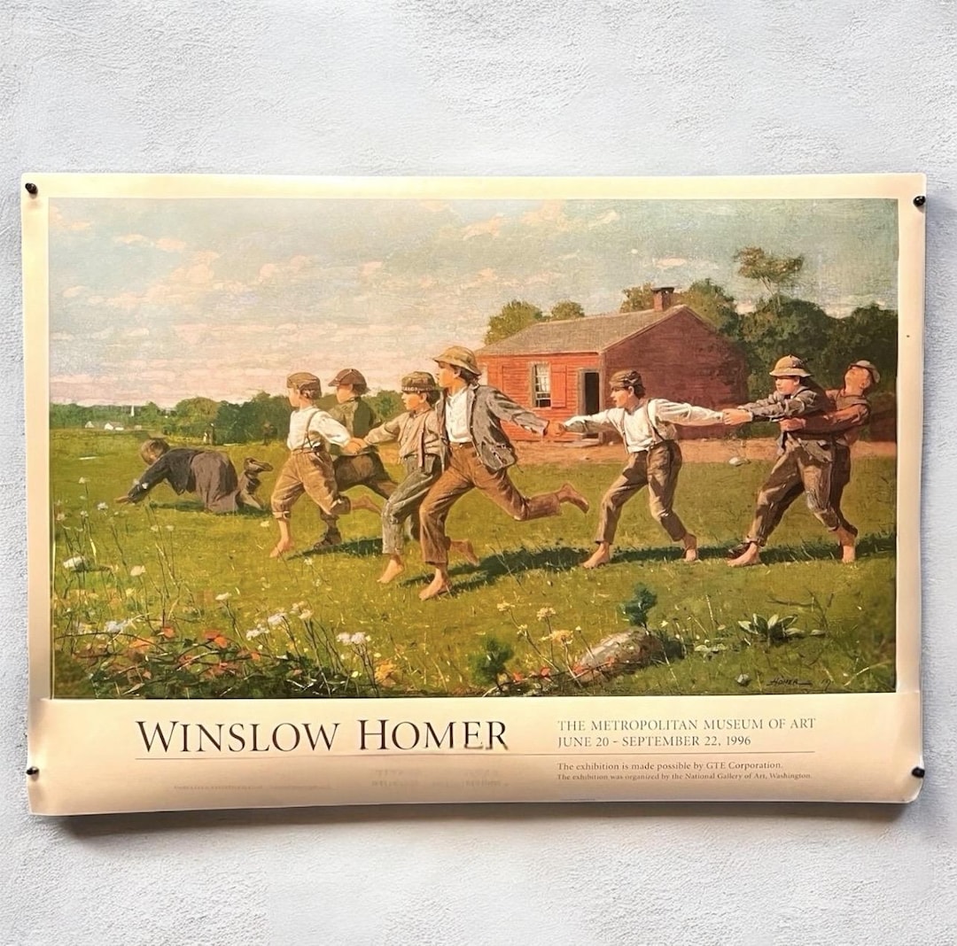 Winslow Homer Snap the Whip Lithograph Print Metropolitan Museum ...