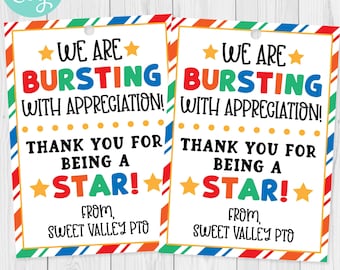 Editable Bursting With Appreciation Sign Template Thank You | Etsy
