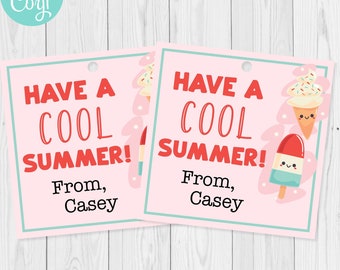 Editable Summer Break Gift Tag Template Teacher Student - Etsy