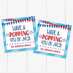 Editable Have A Popping 4th of July Gift Tag Template, Fourth of July ...