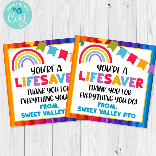 Lifesaver Thank You - Etsy