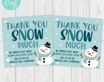 Snowman Thank You - Etsy