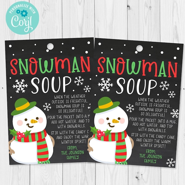 Snowman Soup - Etsy