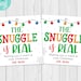 The Snuggle is Real Christmas Gift Tag Template, Mitten Blanket Scarf ...