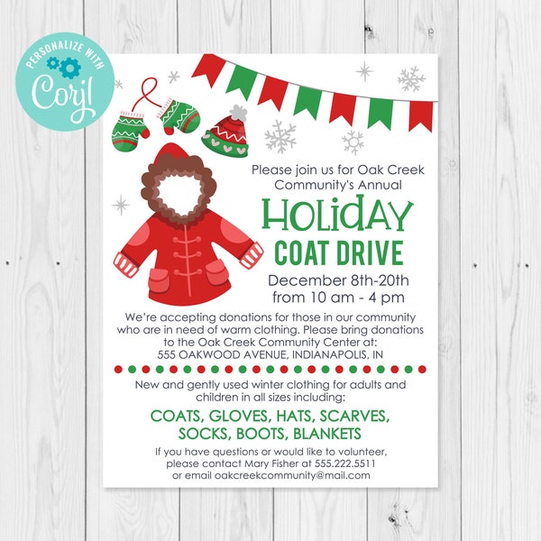 Clothing Drive Flyer - Etsy