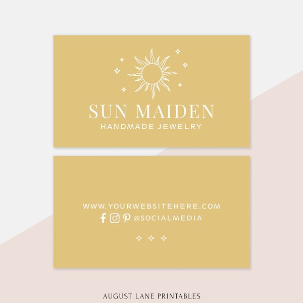 Sun Business Card - Etsy