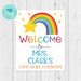 Rainbow Welcome to My Classroom Editable Sign Template Back - Etsy