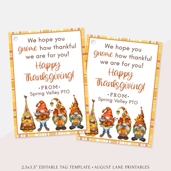 Thanksgiving Gnome Printable - Etsy