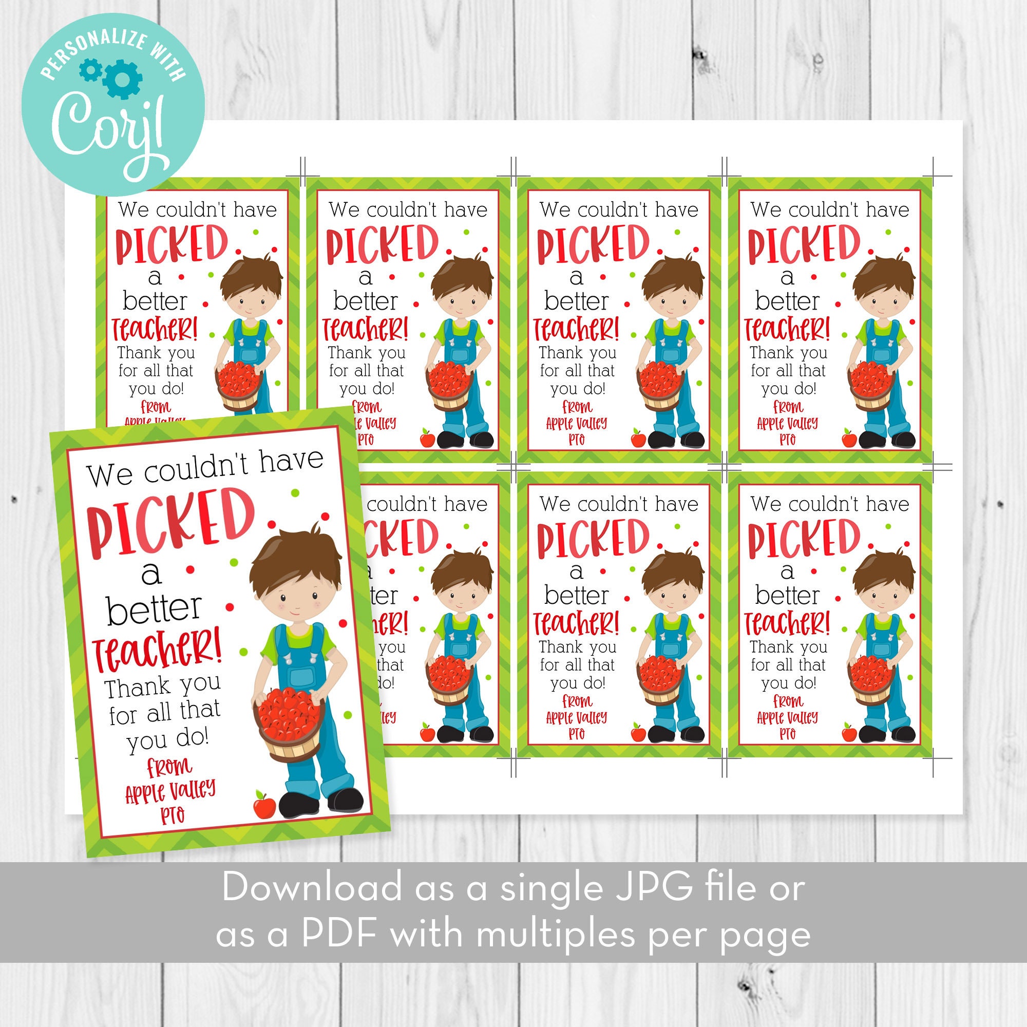 We Couldn't Have Picked A Better Teacher Gift Tag | Etsy