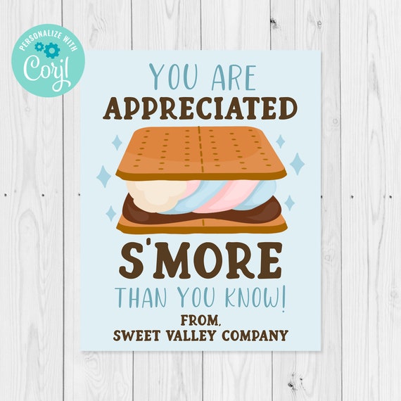 Editable S'mores Sign Template Teacher Staff | Etsy