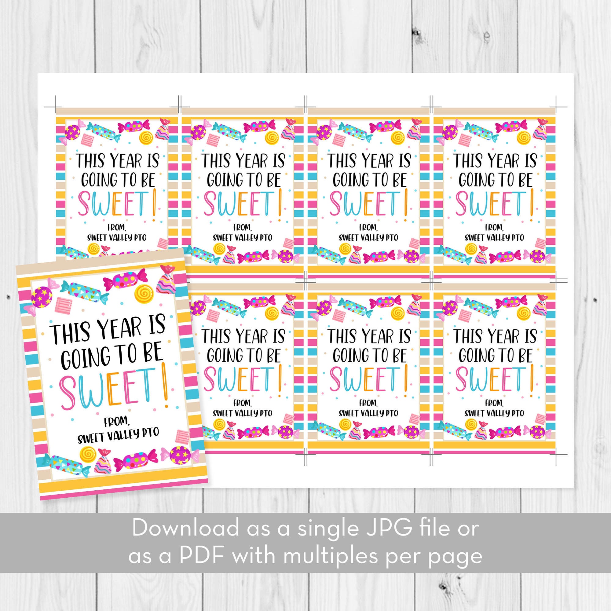 Back to School Candy Gift Tag Editable Template, First Day of School ...