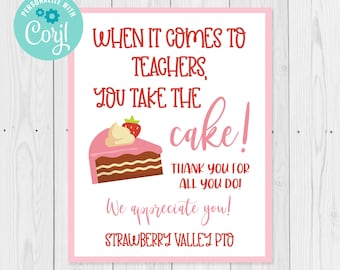 You Take the Cake Sign - Etsy
