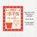 Just Poppin' by Popcorn Sign Template, Movie Night Teacher Appreciation ...
