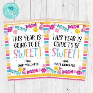 Back to School Candy Gift Tag Editable Template, First Day of School ...