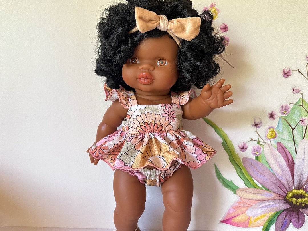 Boho Floral Doll Clothes: Frilly Top & Bloomers for 34-38cm Dolls - Etsy