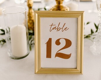 Elegant Wedding Table Number Template - Etsy
