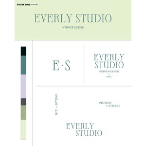 Everly Premade Logo Design, Canva Logo Template, Minimalist DIY Logo ...