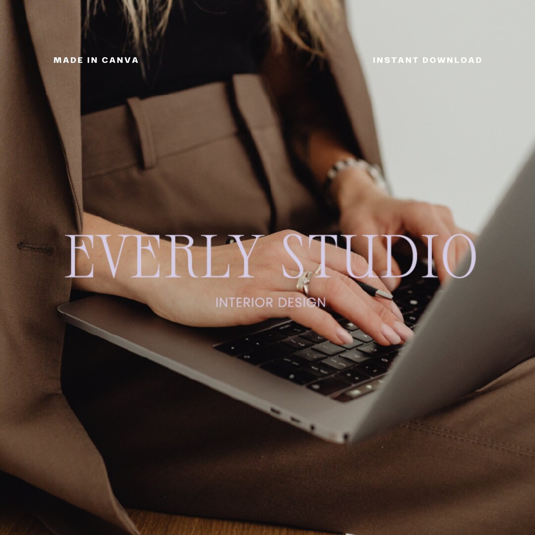 Everly Logo Design: Minimalist Canva Template (digital Download) - Etsy