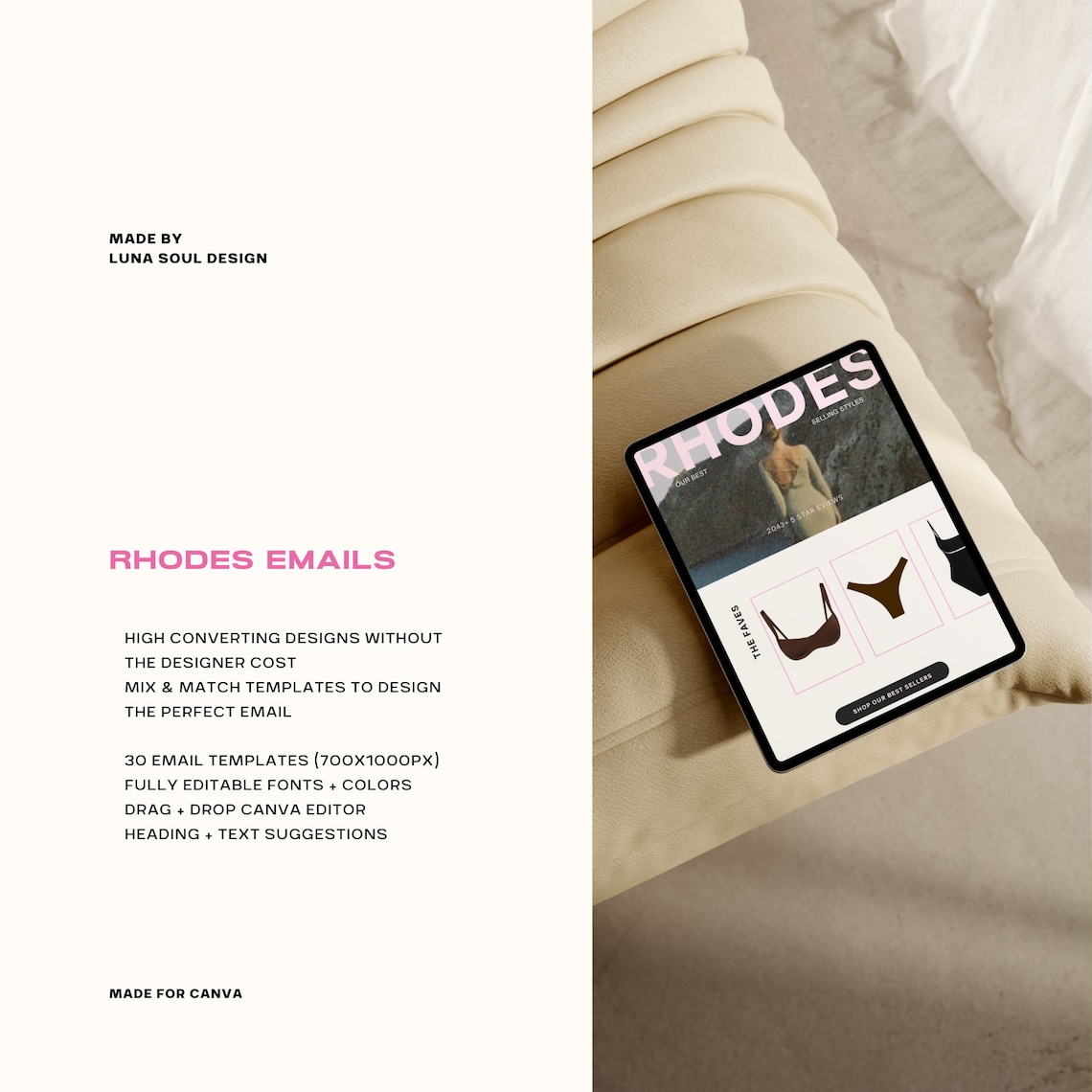 Rhodes Email Templates, Canva Template, Aesthetic Editable Email ...