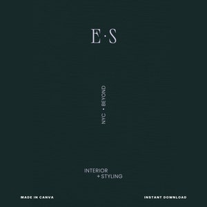 Everly Premade Logo Design, Canva Logo Template, Minimalist DIY Logo ...