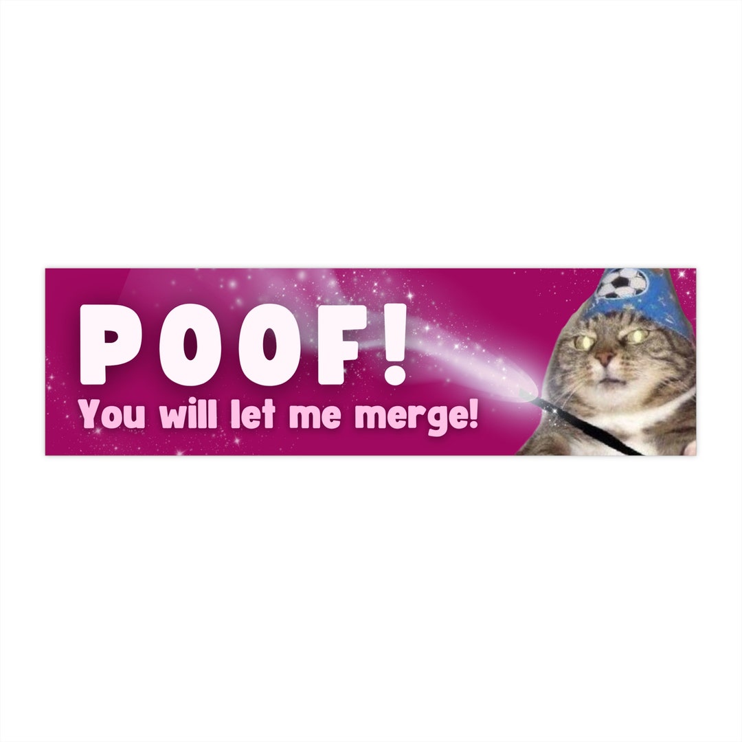 Pink Poof You Will Let Me Merge Funny Cat Wizard Meme Gen Z Humor ...