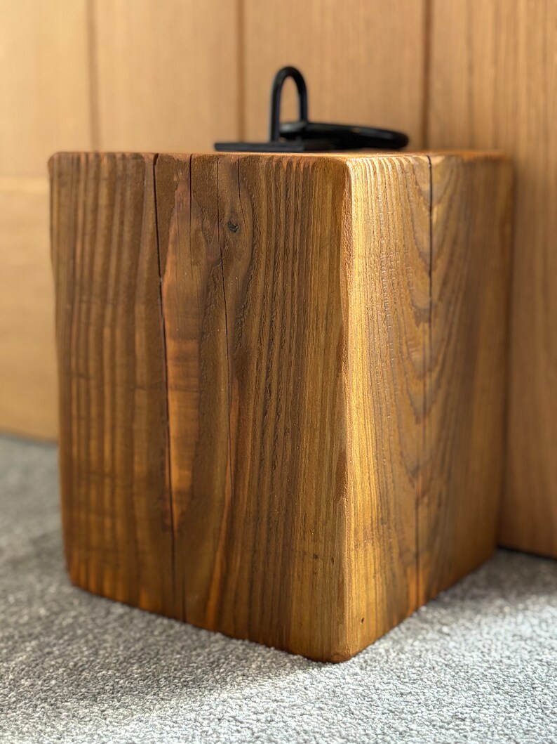 Rustic Solid Wood Door Stop - Etsy UK