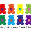 Love Bear, Teddy Bear Digital Clipart, Sticker & Cricut/digital Sticker ...