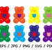 Love Bear, Teddy Bear Digital Clipart, Sticker & Cricut/digital Sticker ...